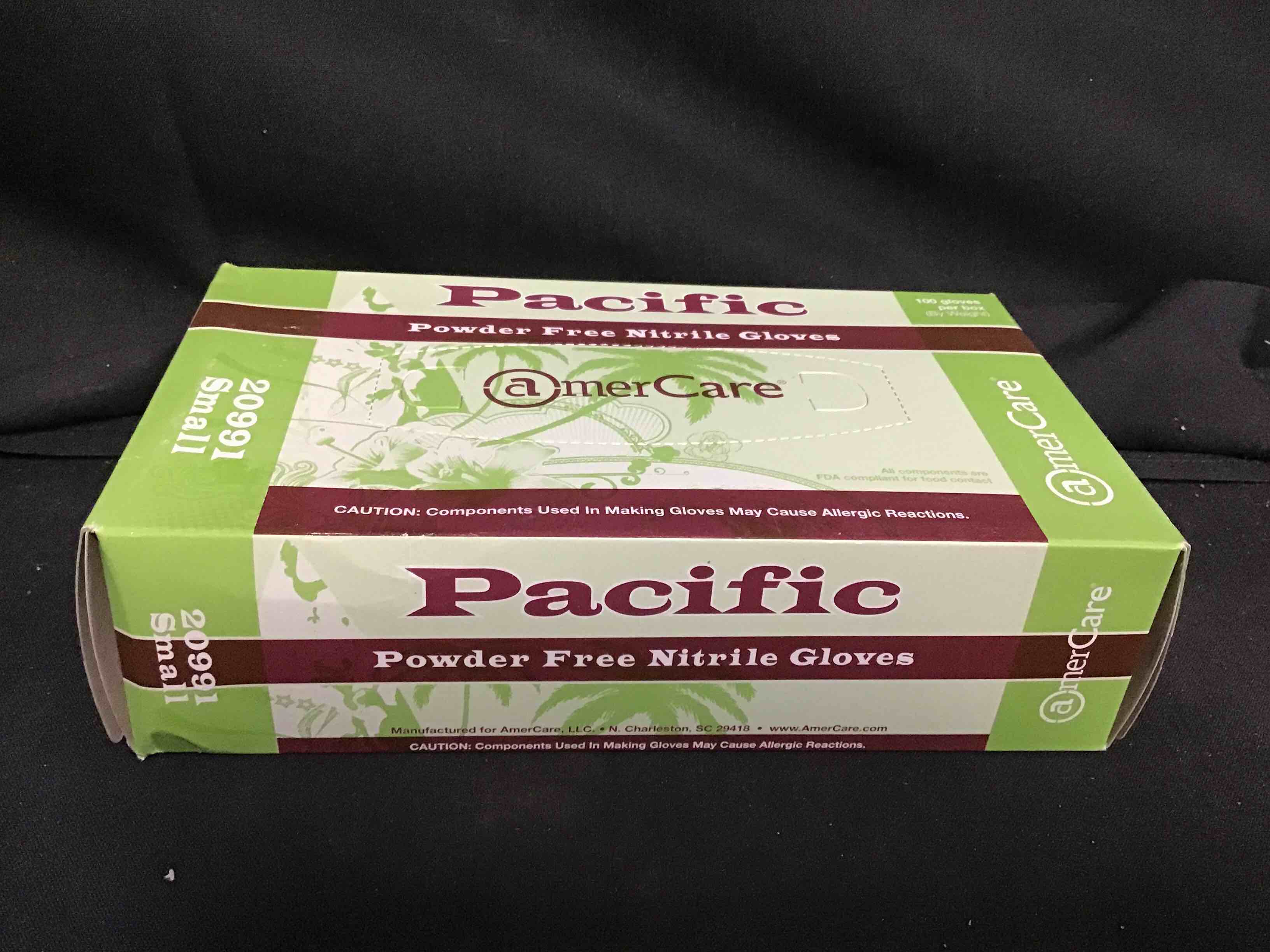 Pacific Powder Free Nitrile Gloves, 20991 Small, 100 Gloves/Box