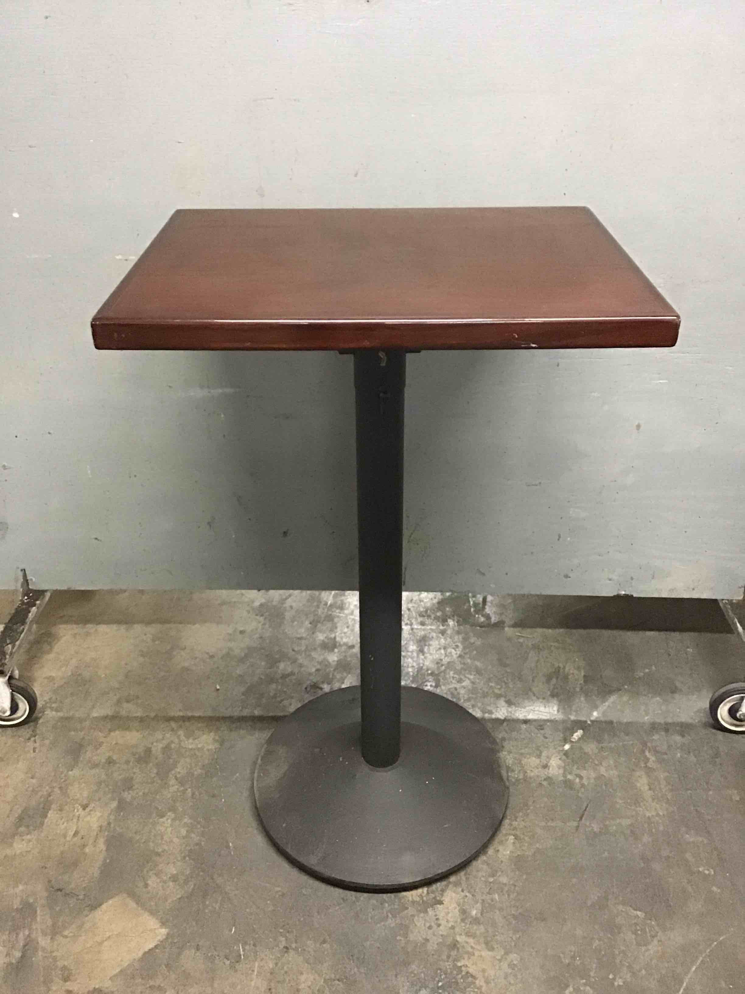 27-Inch Rectangle Wood Formica Top Bar Height Table