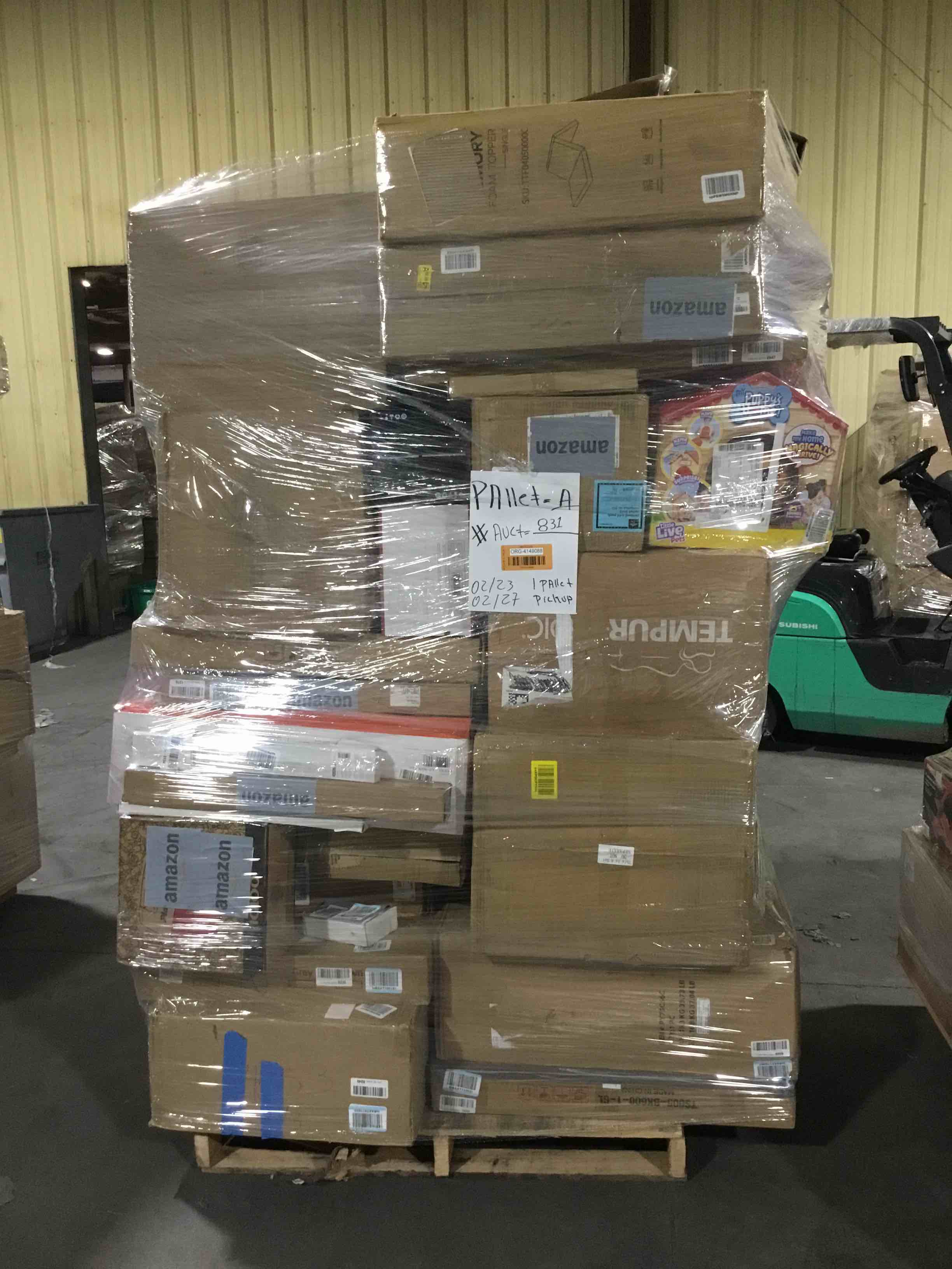 (A) 1Skid Pallet itms different boxes surprise ( appears new) 70 itms ...