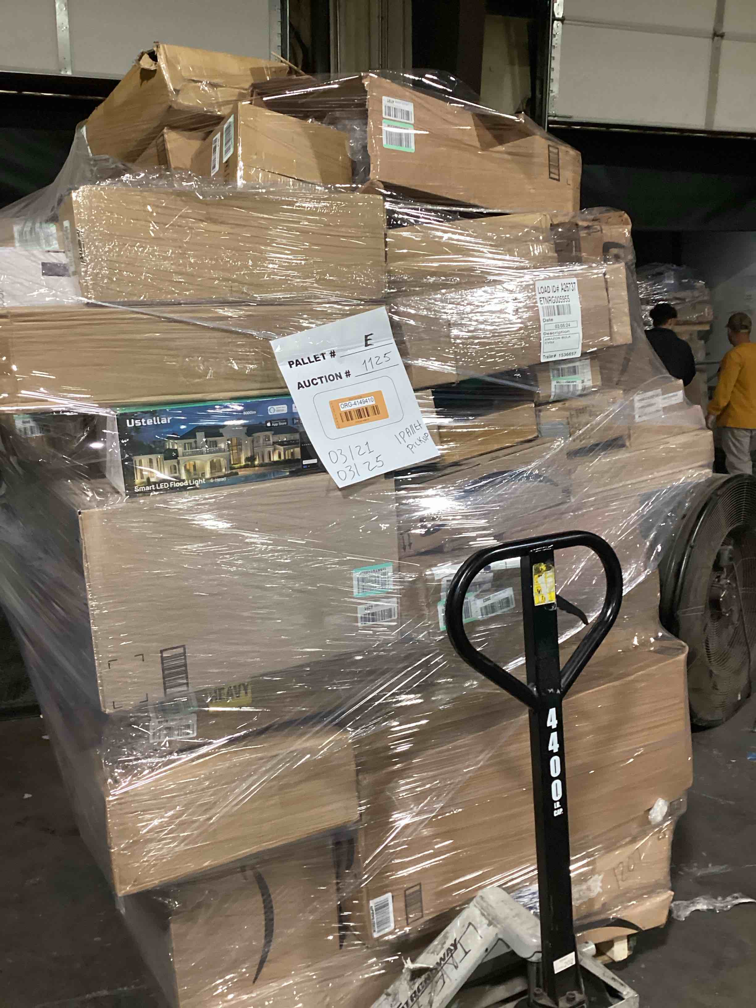 (E) 1skid pallet items different boxes surprise (appears new or open ...