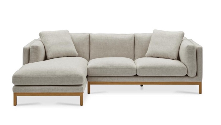 OWEN CHAISE SECTIONAL SOFA LEFT HAND FACING NATURAL, OPAL BEIGE