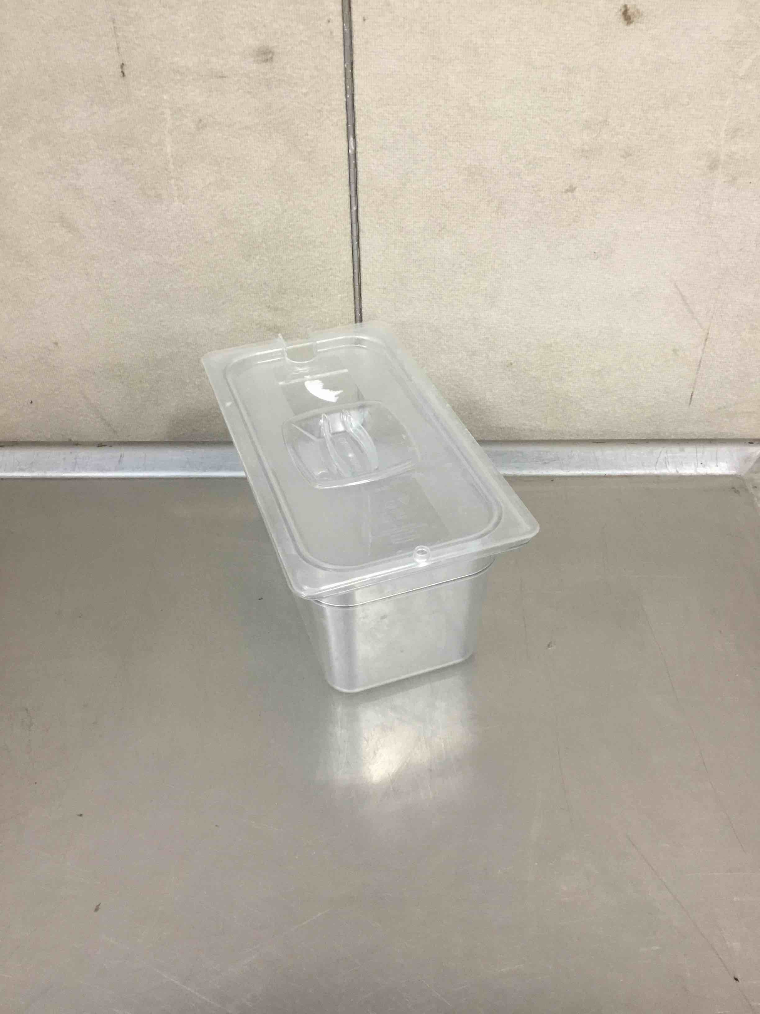6 INCH DEEP THIRD SIZE PLASTIC INSERT PAN WITH LIDS