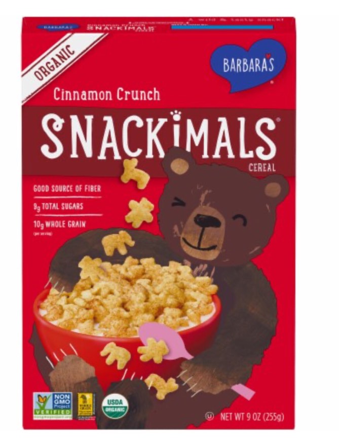 Barbara's Organic Snackimals Cinnamon Crunch Cereal