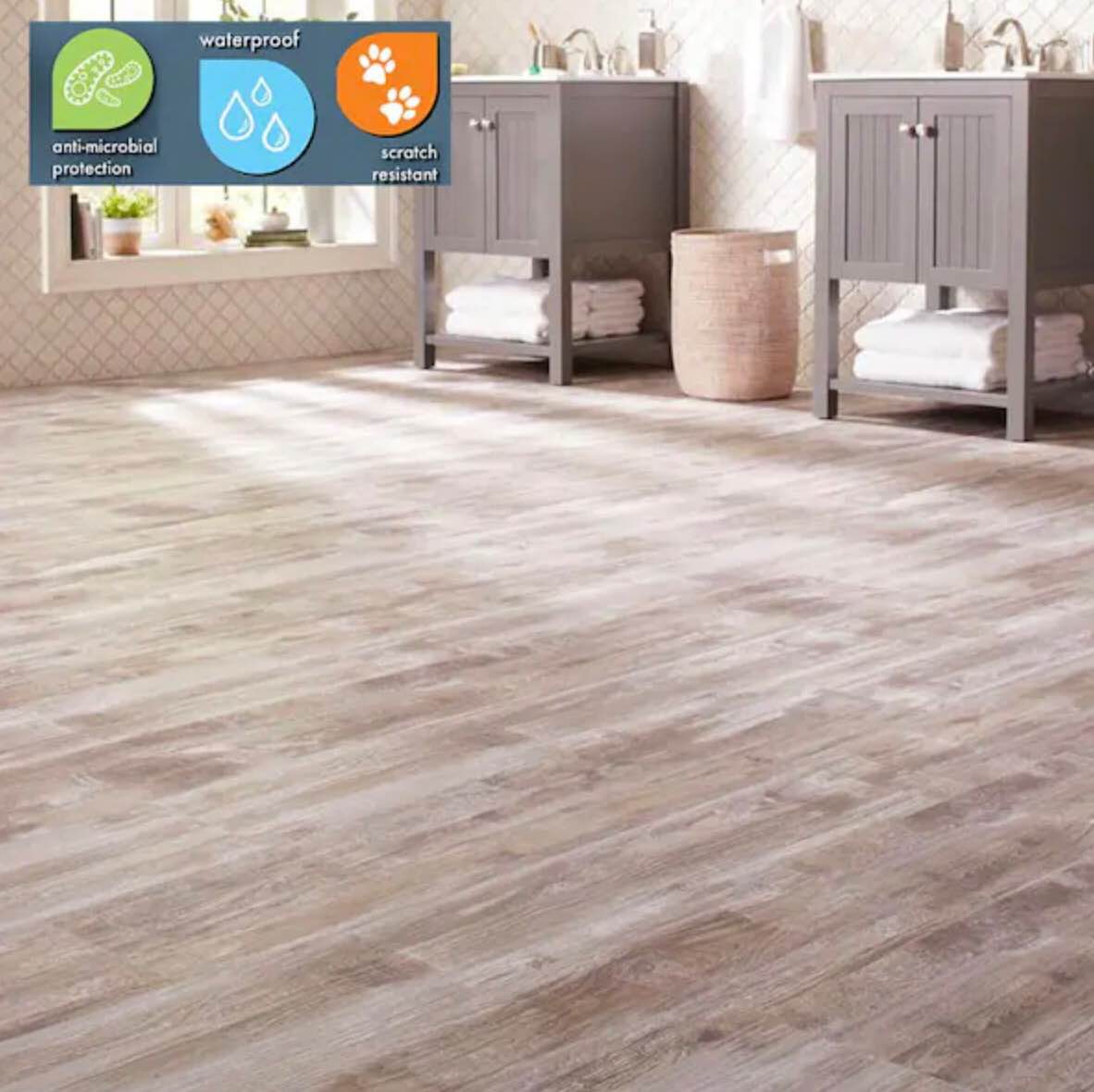LifeProof 8.7 in. x 47.6 in. Lighthouse Oak Luxury Vinyl Plank Flooring ...