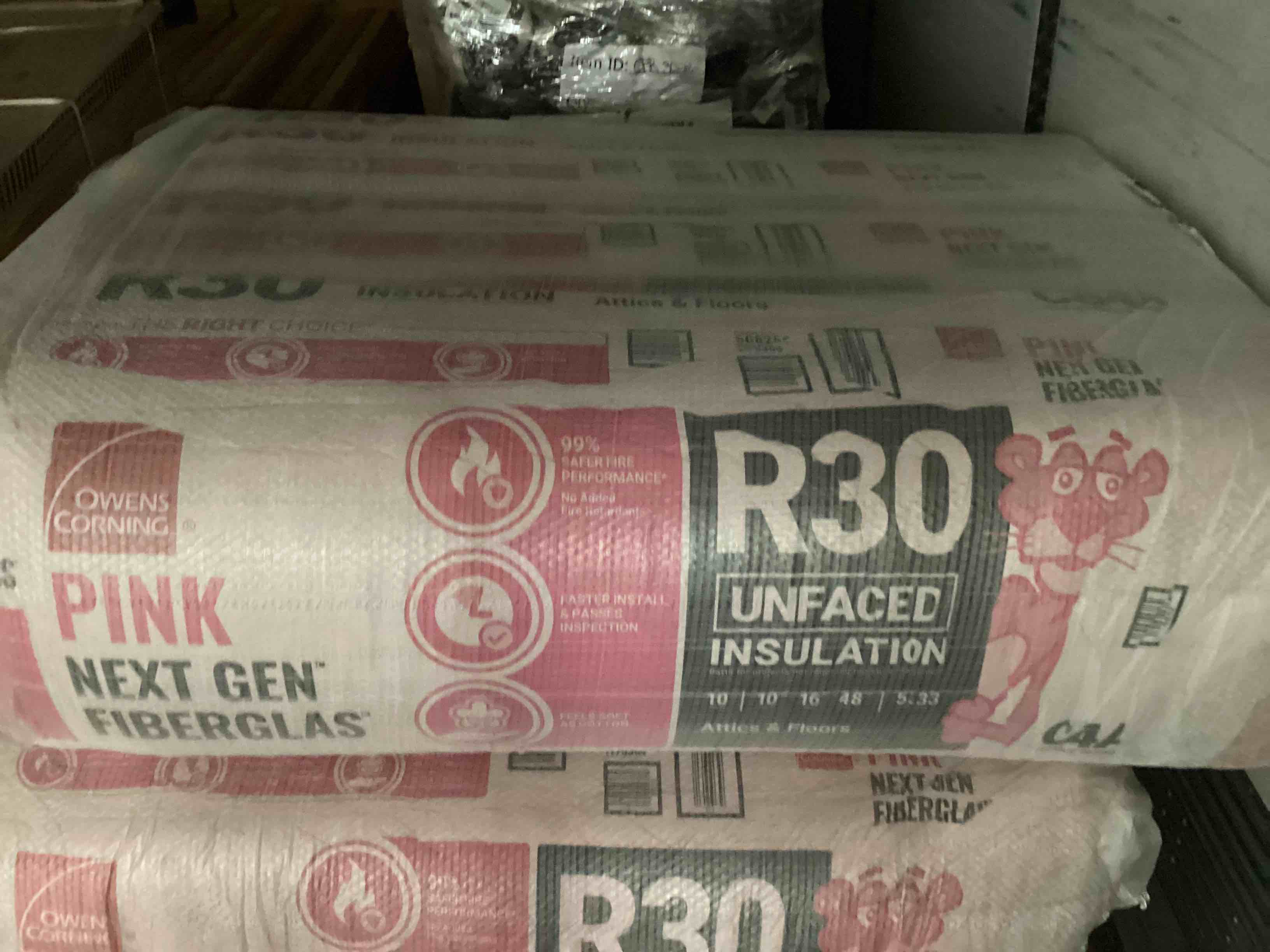 4 batts r30 unfaced 16” insulation your bid per batt