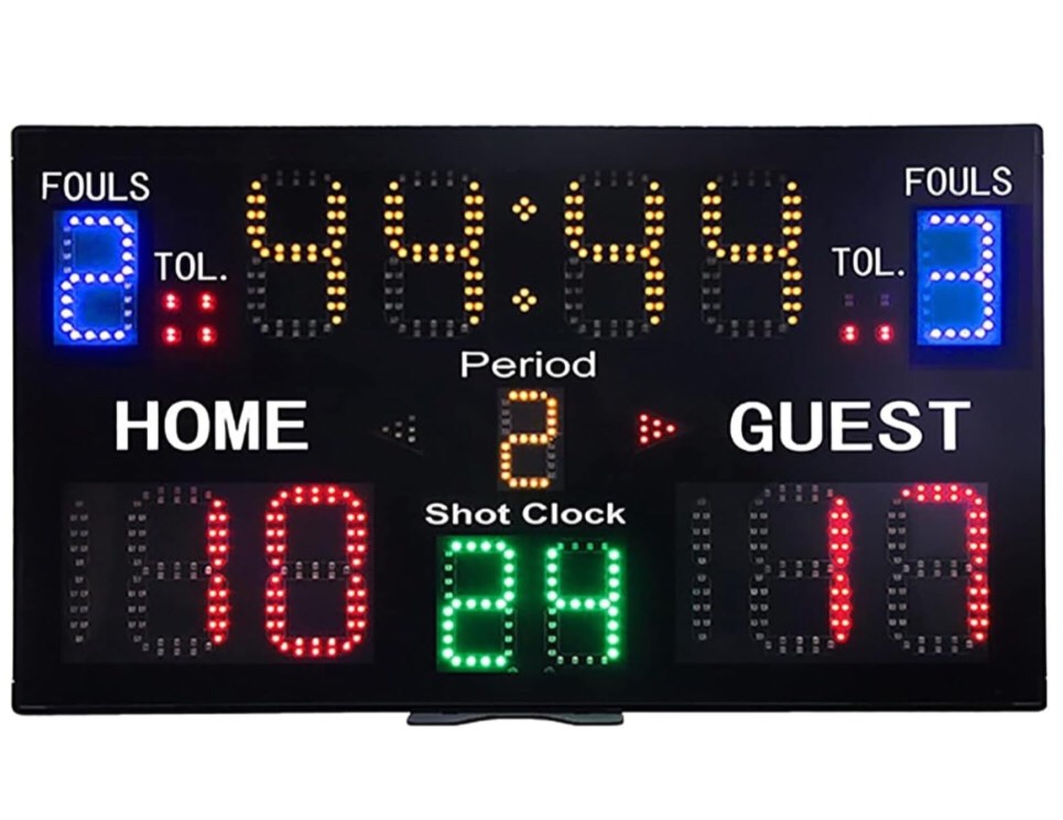 Electronic Basketball Scoreboard, Professional 15 Digit Digital ...
