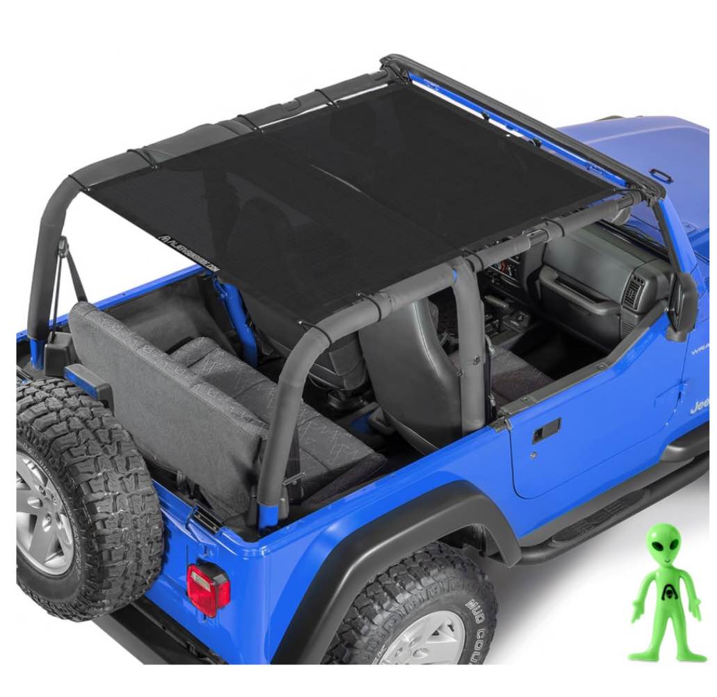 Alien Sunshade Jeep Wrangler TJ (1996-2006) & Jeep Wrangler YJ (1987 ...