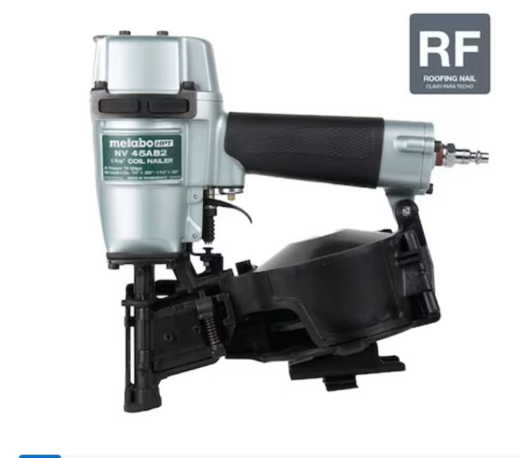 Metabo HPT 1-3/4-Inch Coil & Roofing Nailer NV45AB2M