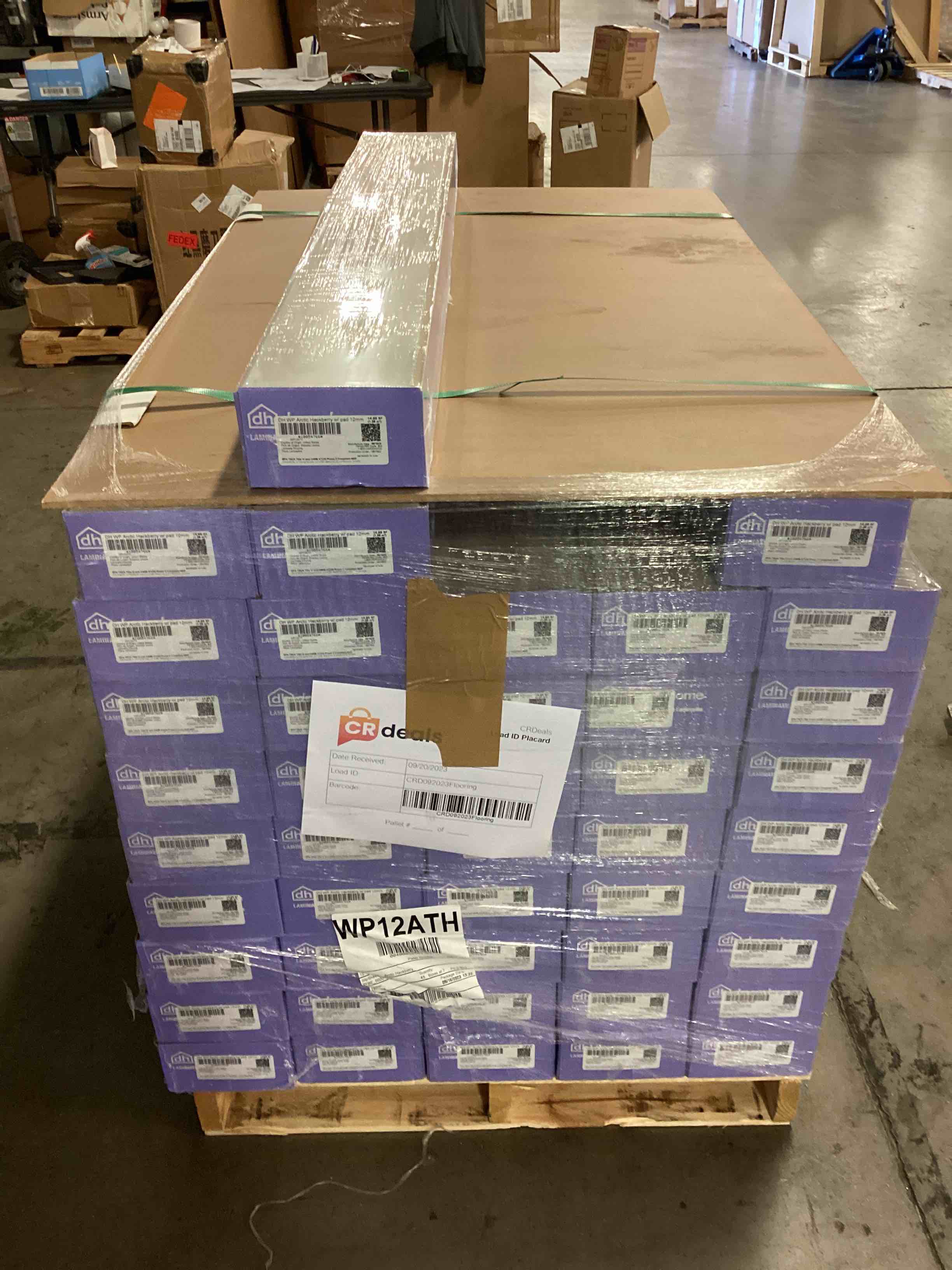 44 boxes Dream home laminate flooring with attached pad, arctic ...