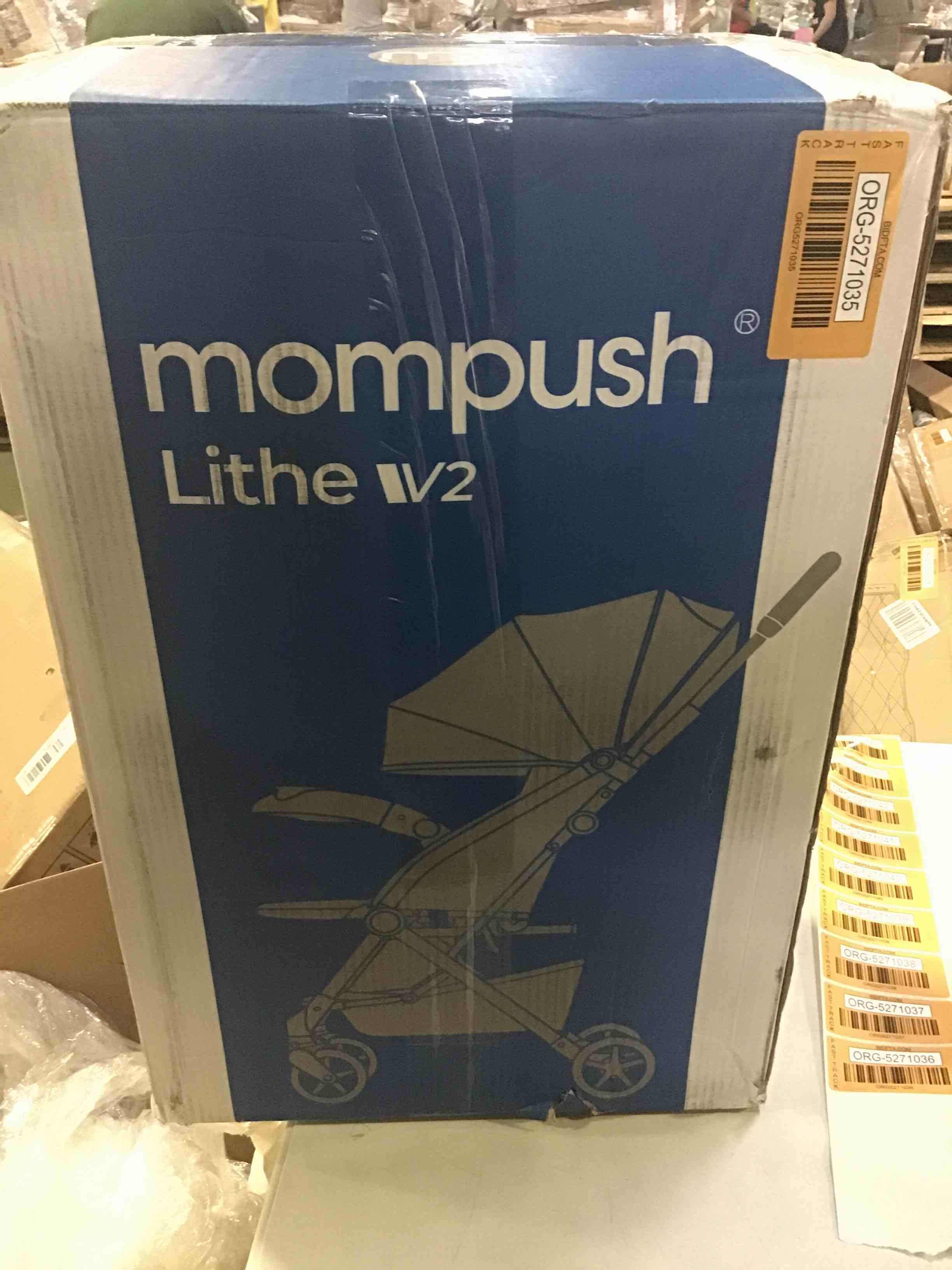 Mompush Lithe V2 Lightweight Stroller + Snack Tray, Ultra-Compact Fold ...