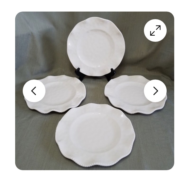 10 Pc. Certified International Thick Melamine Beaded Rim Dinnerware MINT!