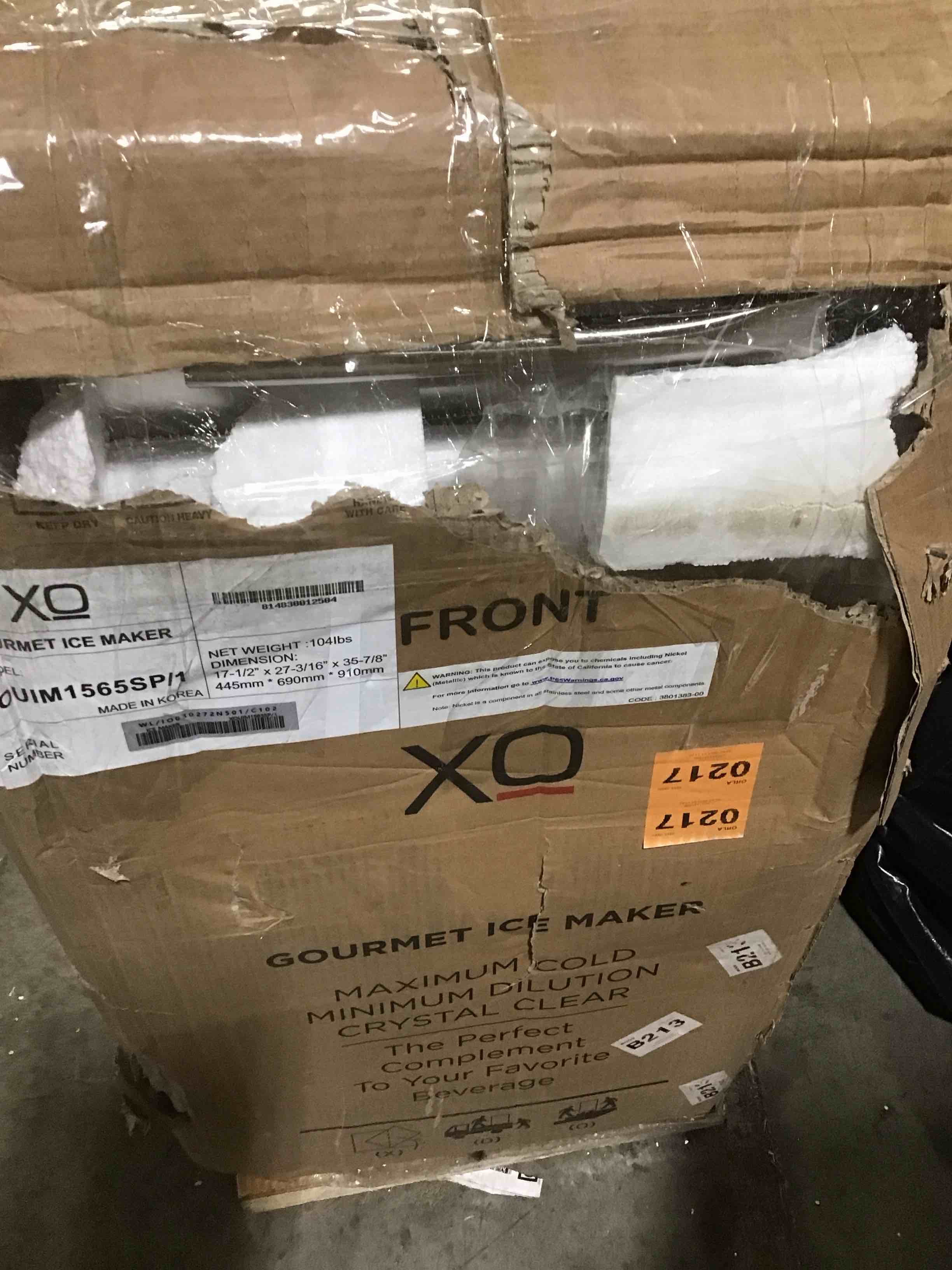 XO Appliance 65 lb. Daily Production Clear Ice Built-In Ice Maker