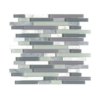 Eclipse Glass Linear Mosaic Wall Tile (Pack of 8)