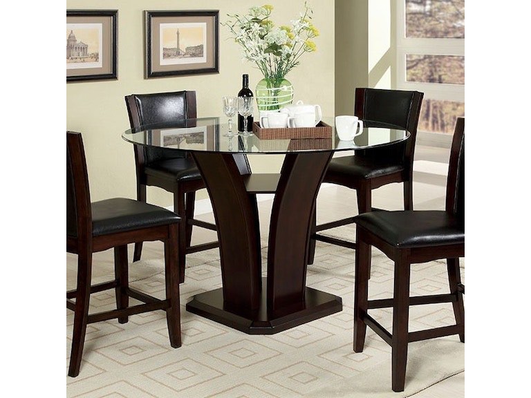 Furniture of America Casual Dining Round Counter Height. Table (Only ...