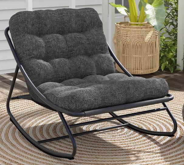 SAMBA STEEL K.D SLING ROCKING CHAIR WITH CUSHION