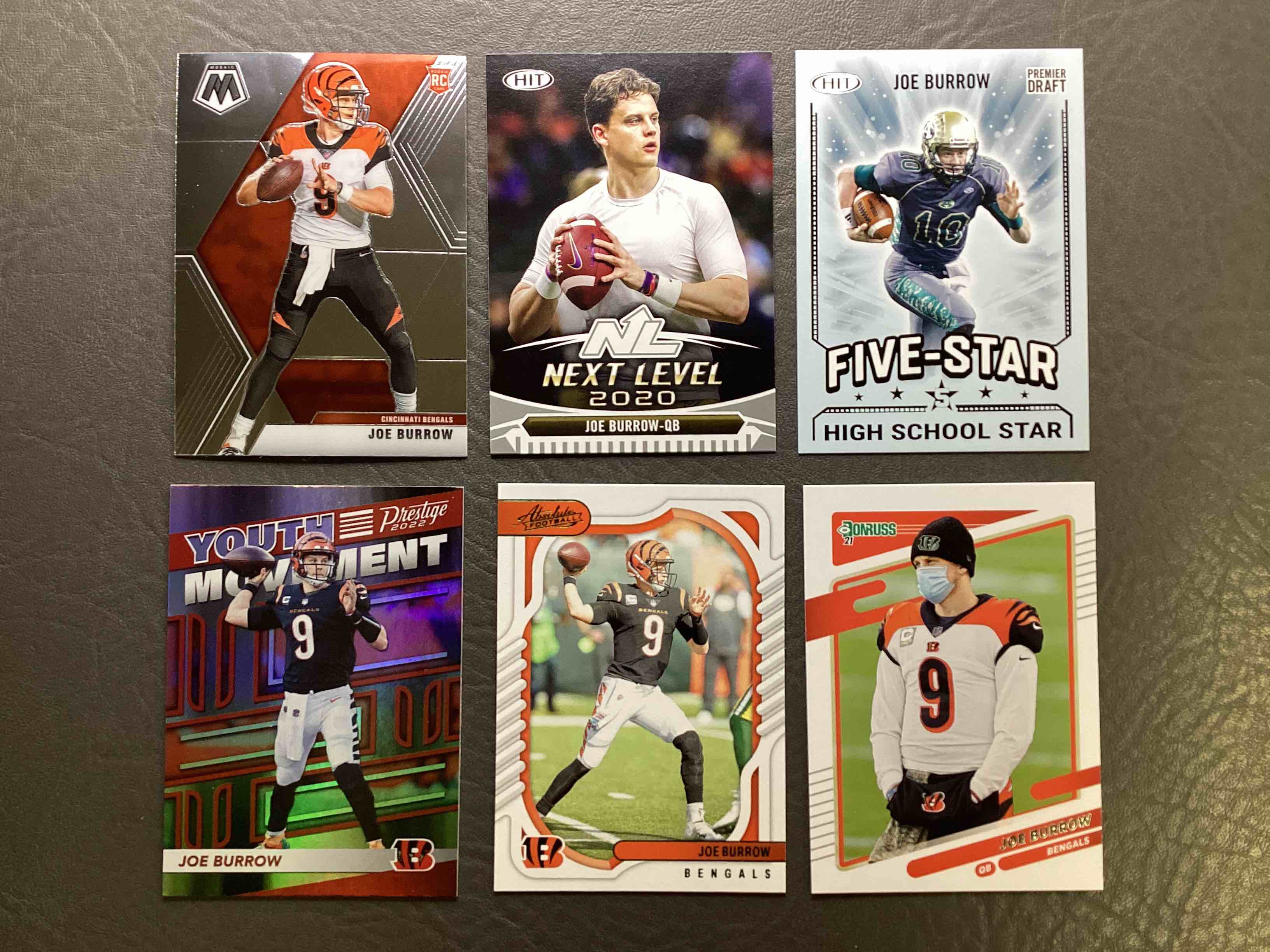 Joe Burrow Fans Dream! Six Great Burrow Cards Including Three Rookies ...