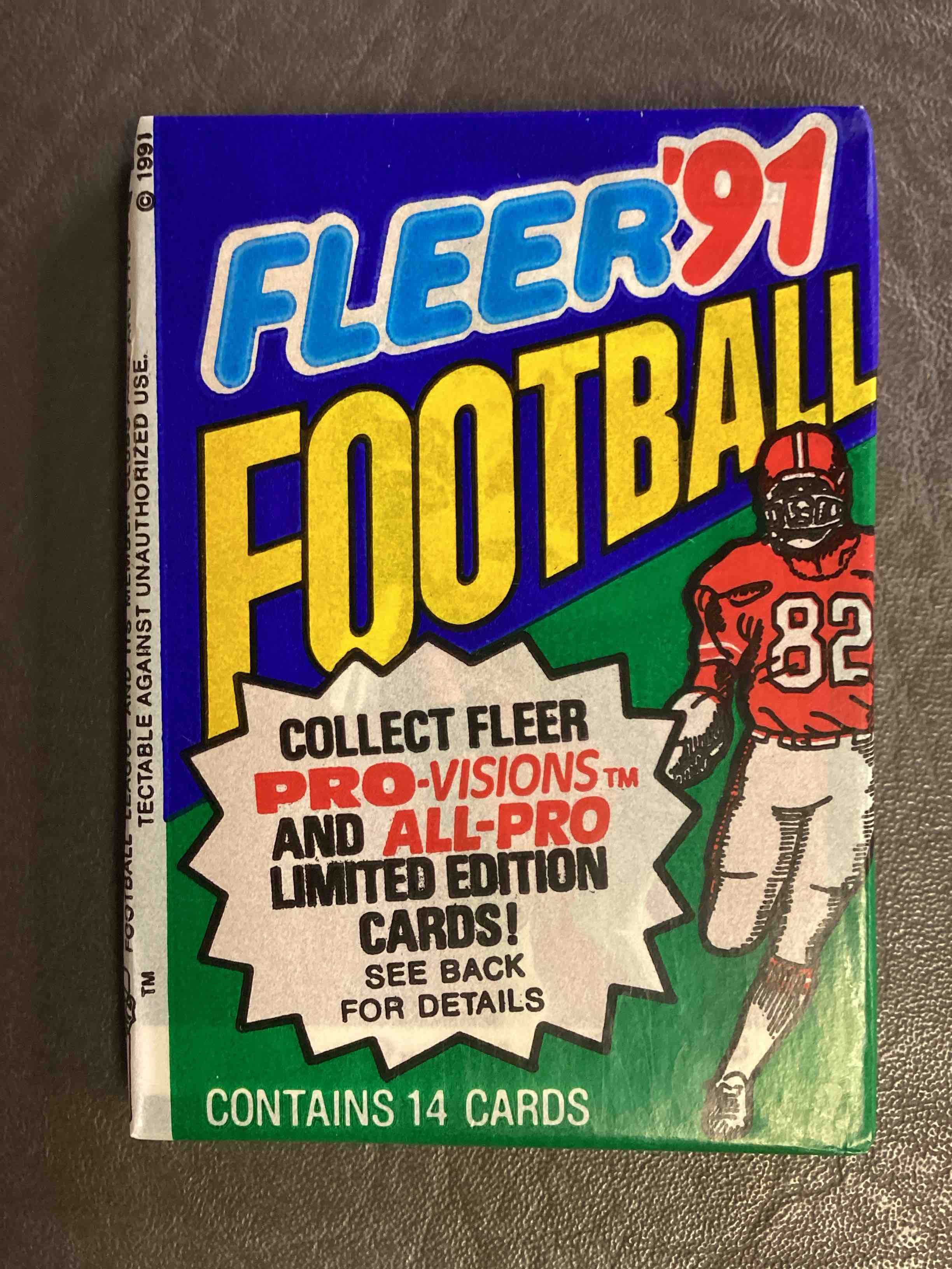 1991 Fleer Football Unopened Wax Pack, Direct From Original Retail Case ...