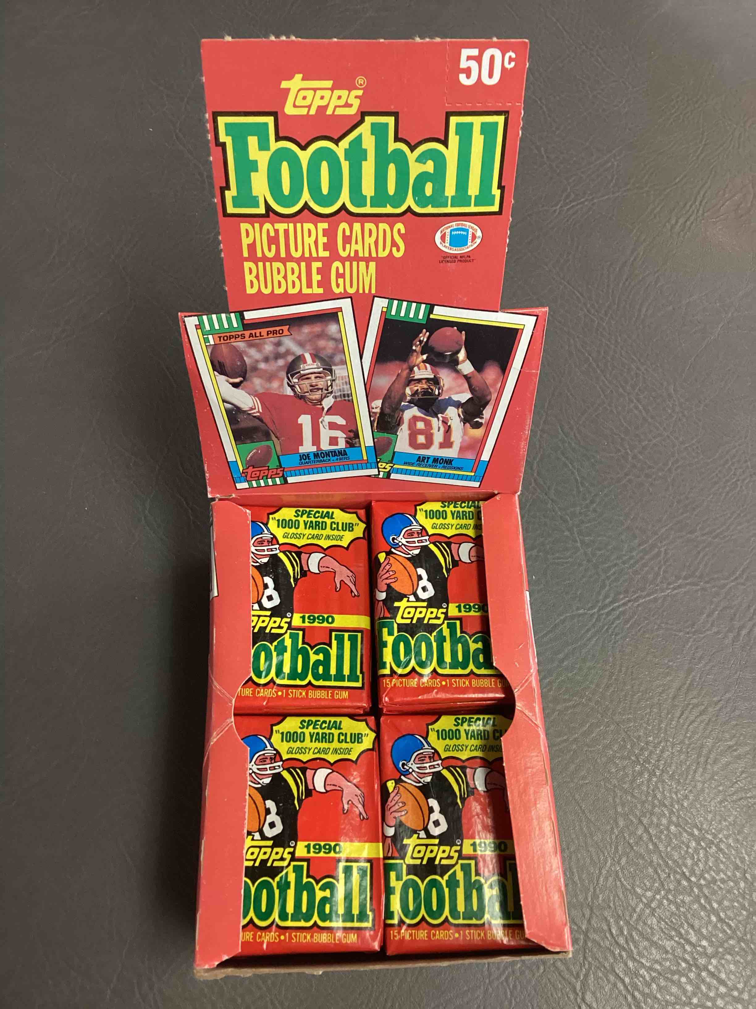 1990 Topps Football Unopened Wax Pack, Direct From Original Retail Box ...