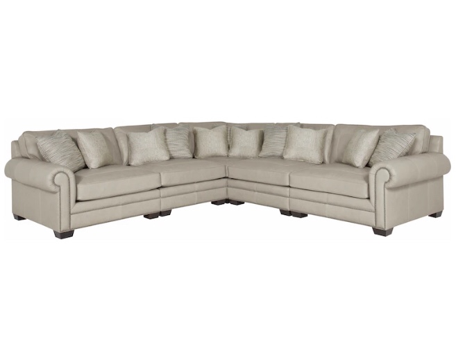 Bernhardt Living Living Room Grandview Leather Sectional K1721 at ...