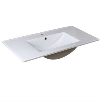 SINGLE HOLE BATHROOM VANITY TOP 36" (THKFVS020WHOBE)