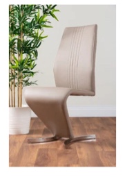 Wilhelm Faux Leather Chrome Feet 'Z' Leg Dining Chairs Modern Design