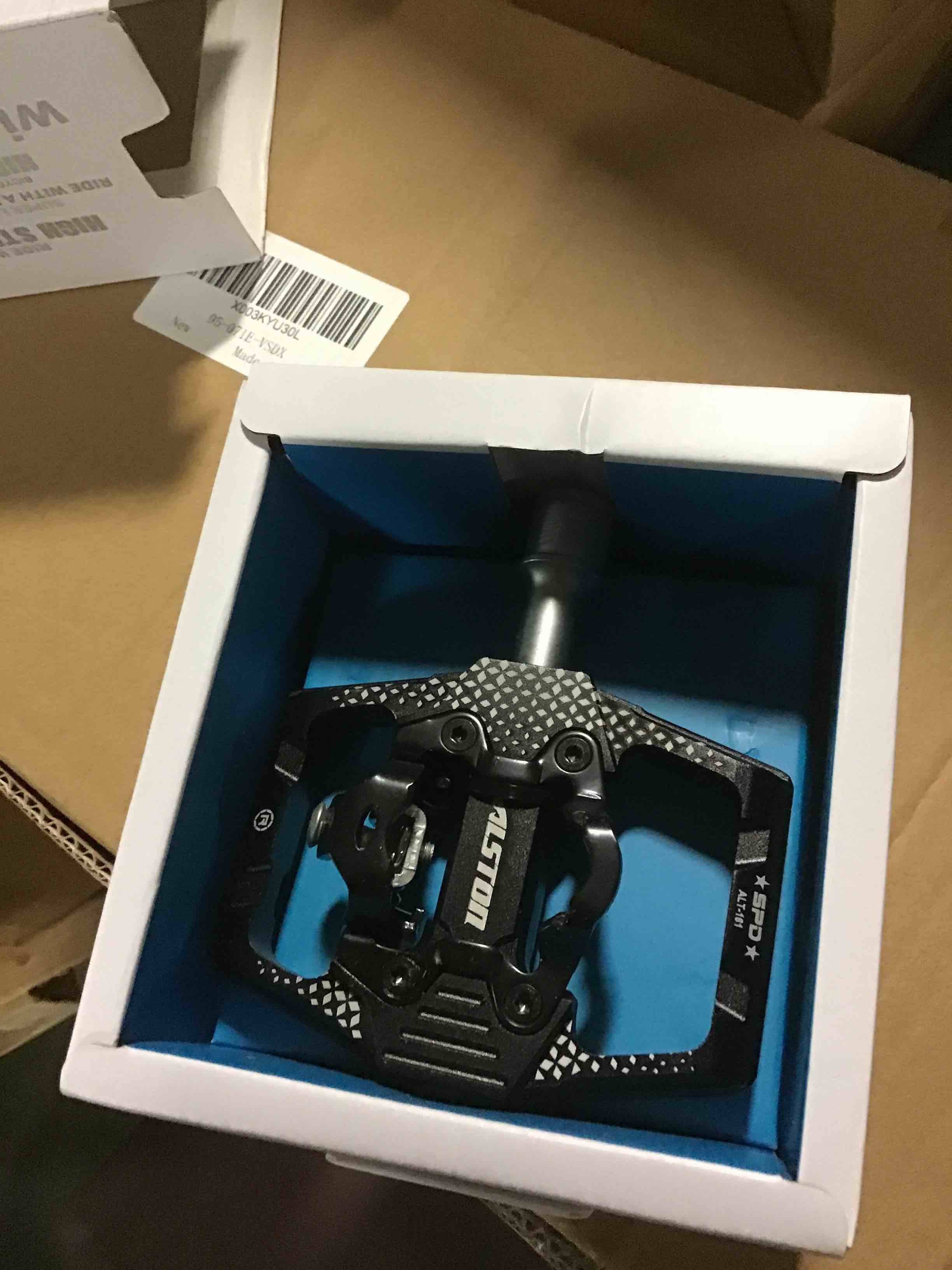 Alston MTB Mountain Bike Pedals 3 Bearing Flat Platform Compatible with ...