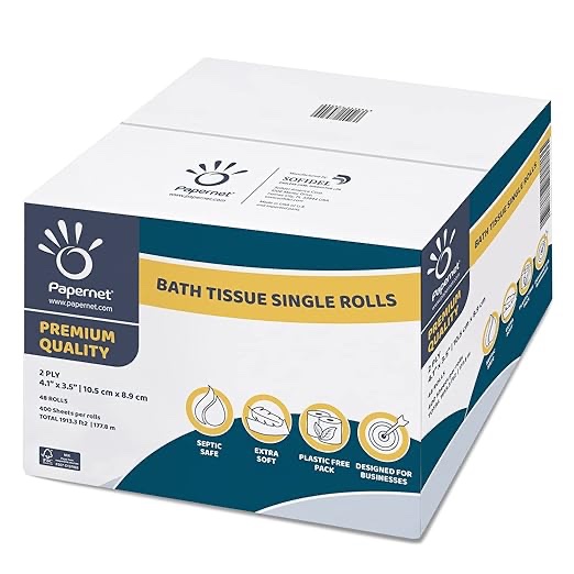 Papernet 48 individual rolls of toilet paper with 400 high quality ...