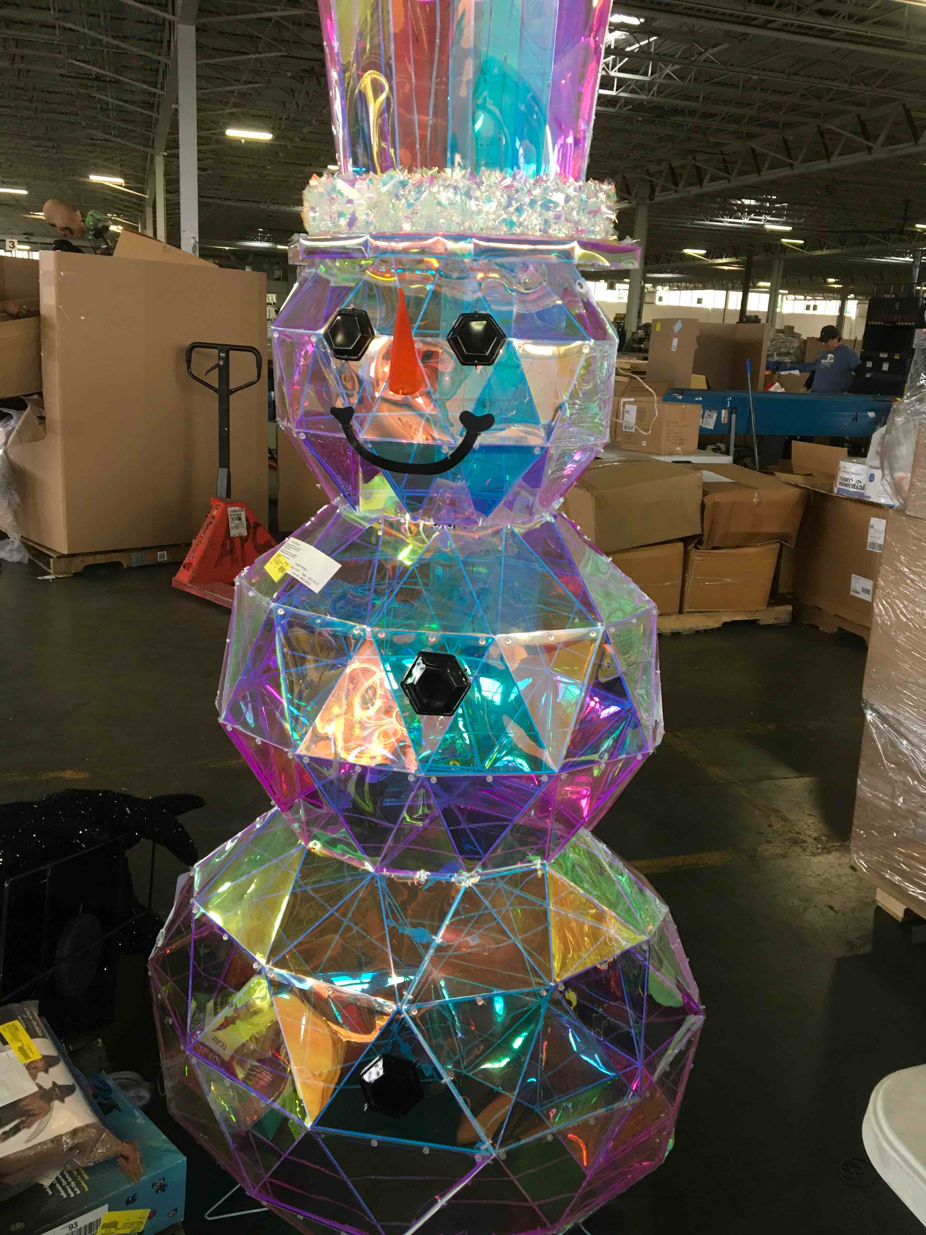 Member's Mark 6' Pre-Lit Prismatic Snowman Holiday Decoration