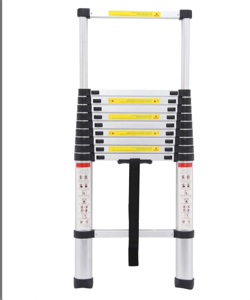 ALPURLAD Telescoping Ladder 10.5FT Aluminum Extension Ladders ...