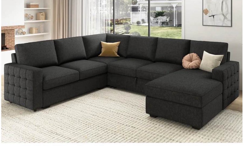 Carton E: Long Seat Frame & Back Frame & Back Cushions & Corner Back ...