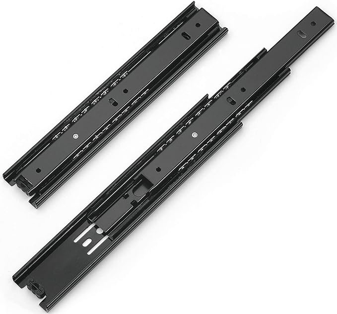 AOLISHENG 1 Pair Soft Close Drawer Slides 12 14 16 18 20 22 24 Inch 100 ...