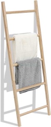 FUIN Fully Assembled 5 Ft Wood Decorative Wall Leaning Blanket Ladders ...