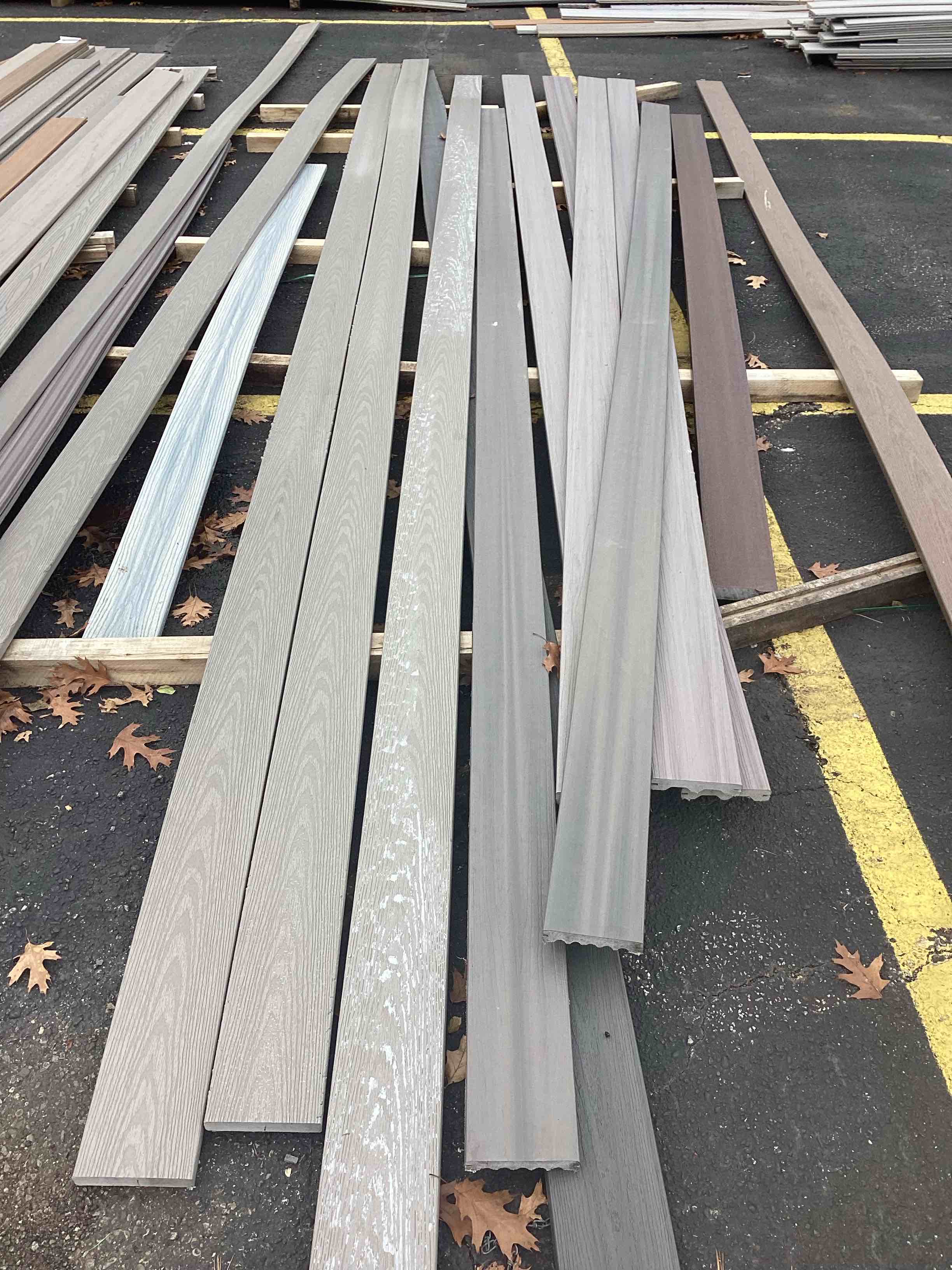 320 linear foot of 16? composite deck boards, assorted colors scratch ...