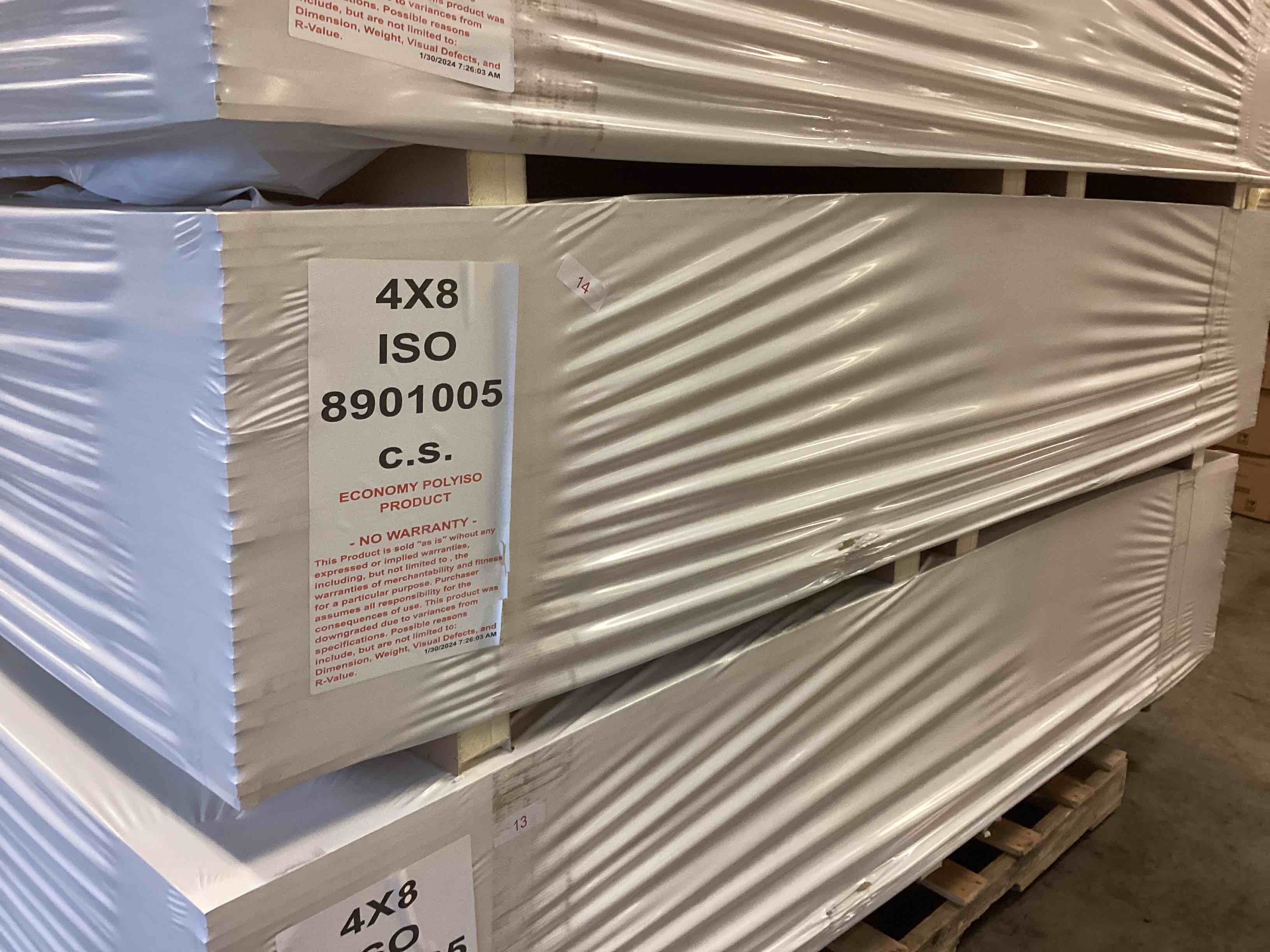 36 pieces .5” 4x8 polyiso board insulation your bid per piece