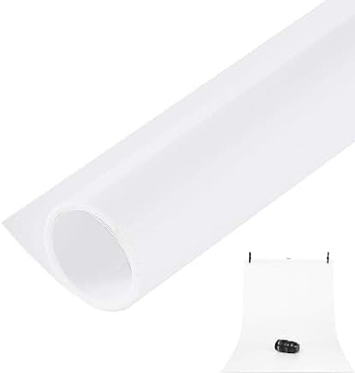 Meking 48X80 Inch PVC Backdrop Matte&Smooth PVC Background White Background Backdrop Paper for ...