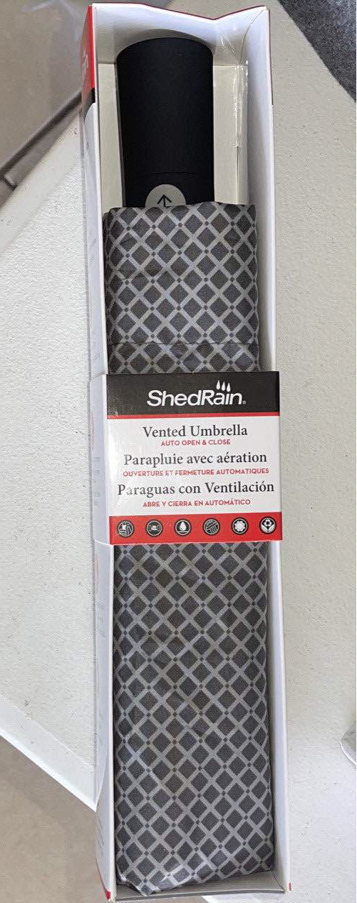 ShedRain Vented Umbrella Auto Open & Close Nanoskin Water Repellency ...