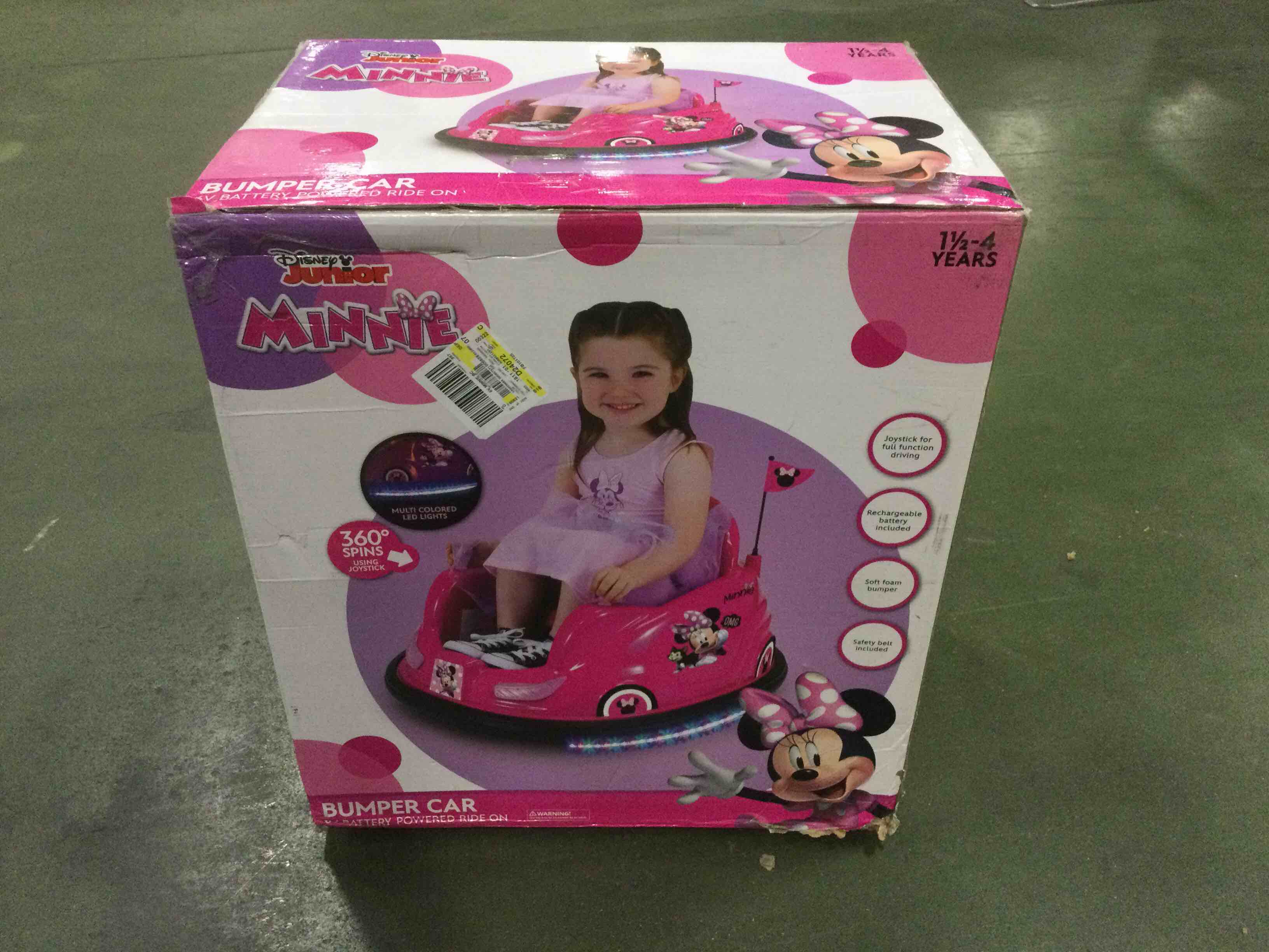 Minnie Mouse 6 Volt Bumper Car Ride On