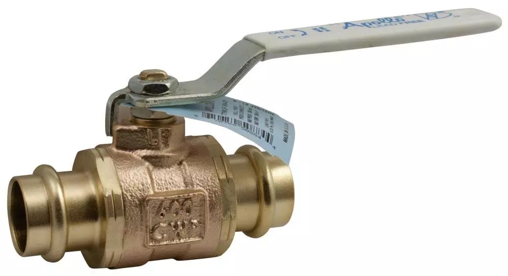 APOLLO® PRESS 77WLF Series 1-1/2 in. Bronze Full Port Press 200# Ball Valve