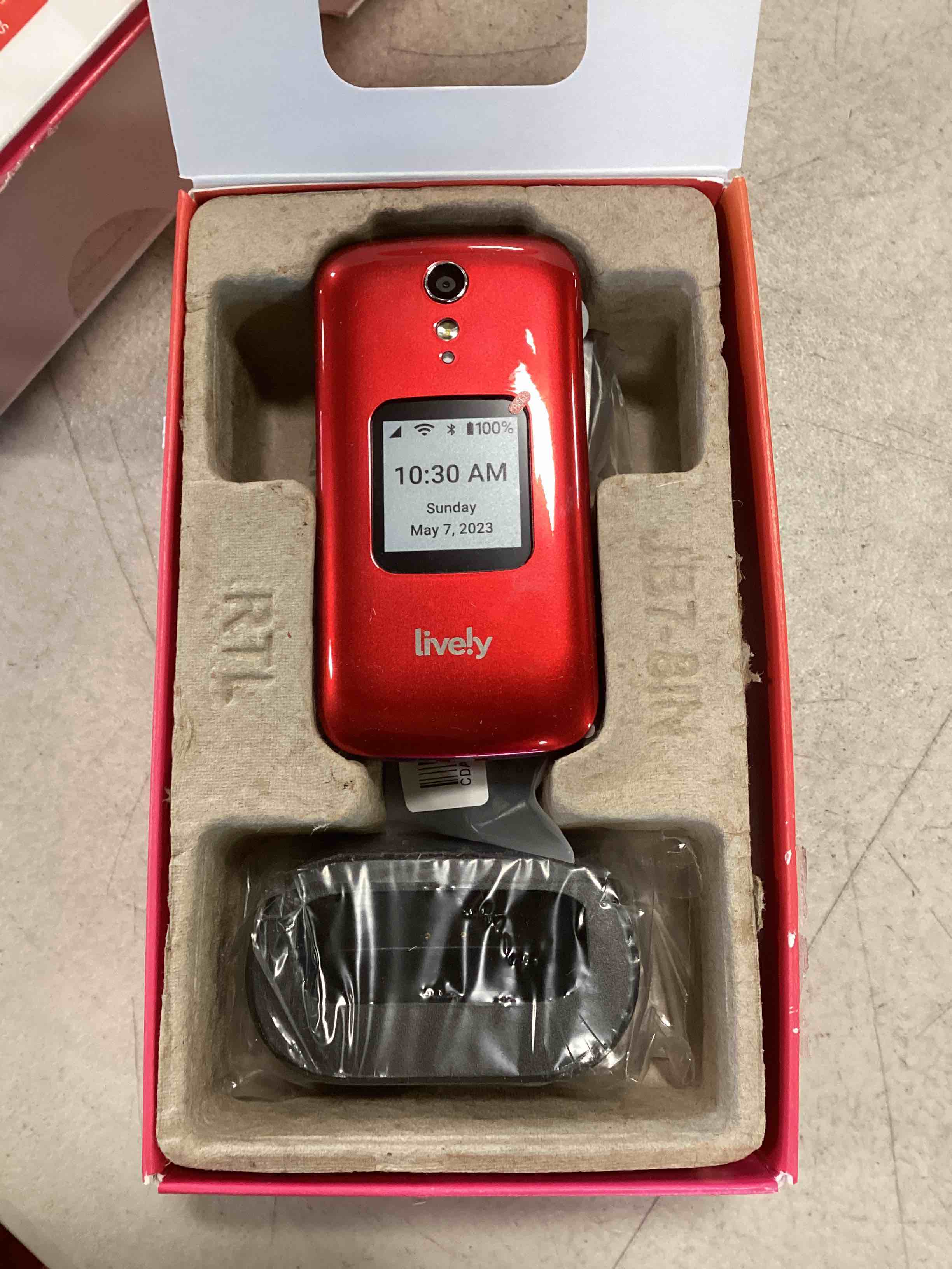 LIVELY Jitterbug Flip2 Cell Phone for Seniors - Red