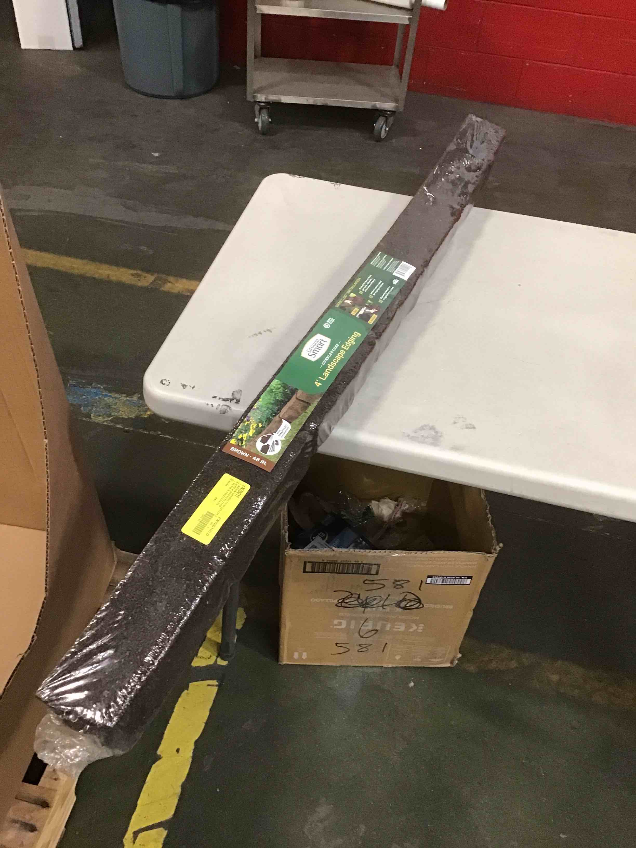 GroundSmart 4' Brown Cobblestone Rubber Landscape Edging