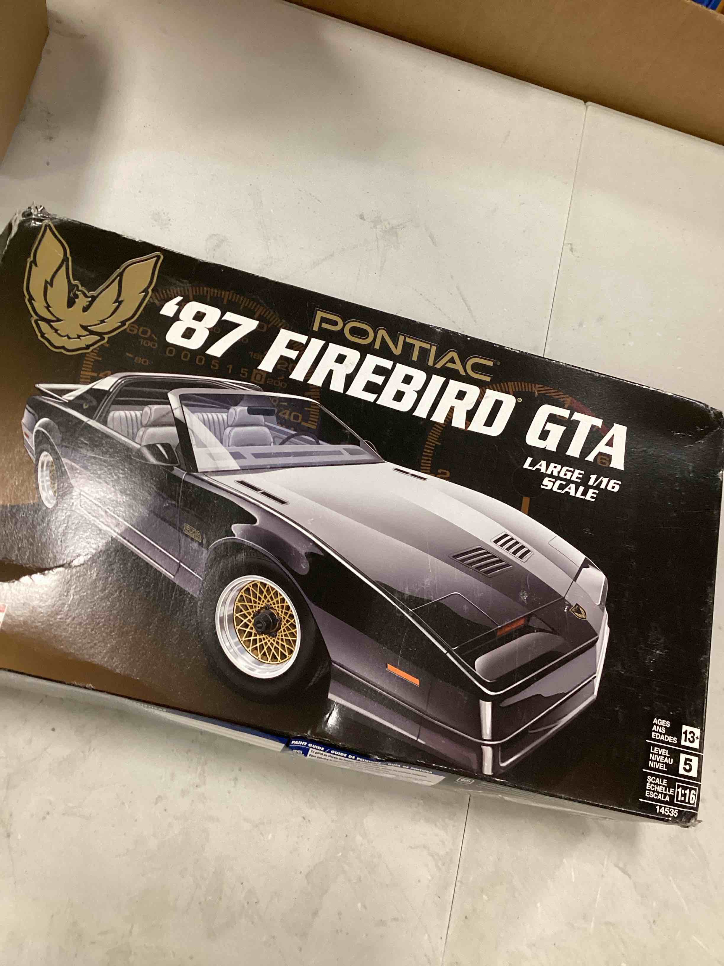 Revell 14535 '87 Pontiac Firebird GTA 1:16 Scale 144-Piece Skill Level ...