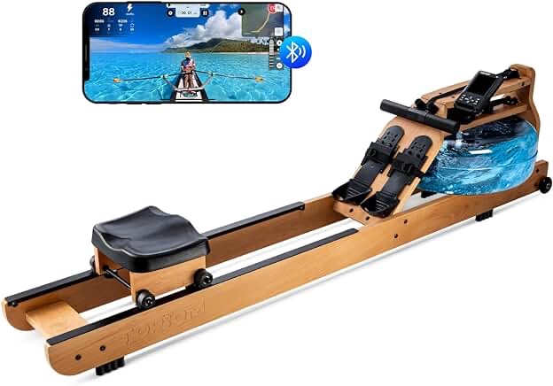 YOSUDA Wooden Water Rowing Machine 400 LB Weight Capacity