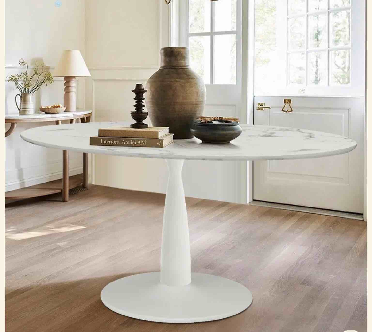 NEWHARRIS-OVAL- TOP- MARBLE ( incomplete top only)