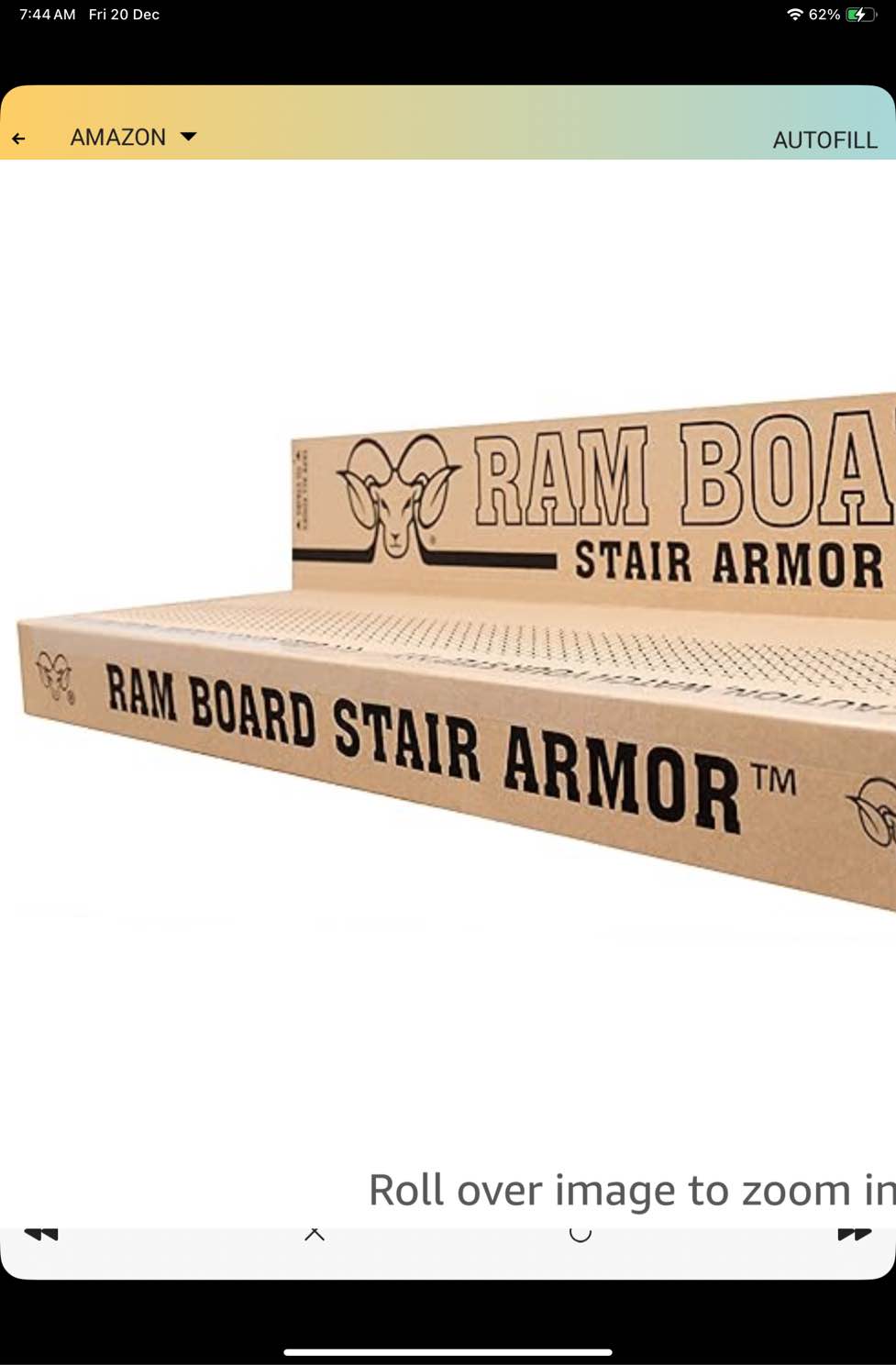 Ram Board Stair Armor for Temporary Stair Protection, (6 Pack)