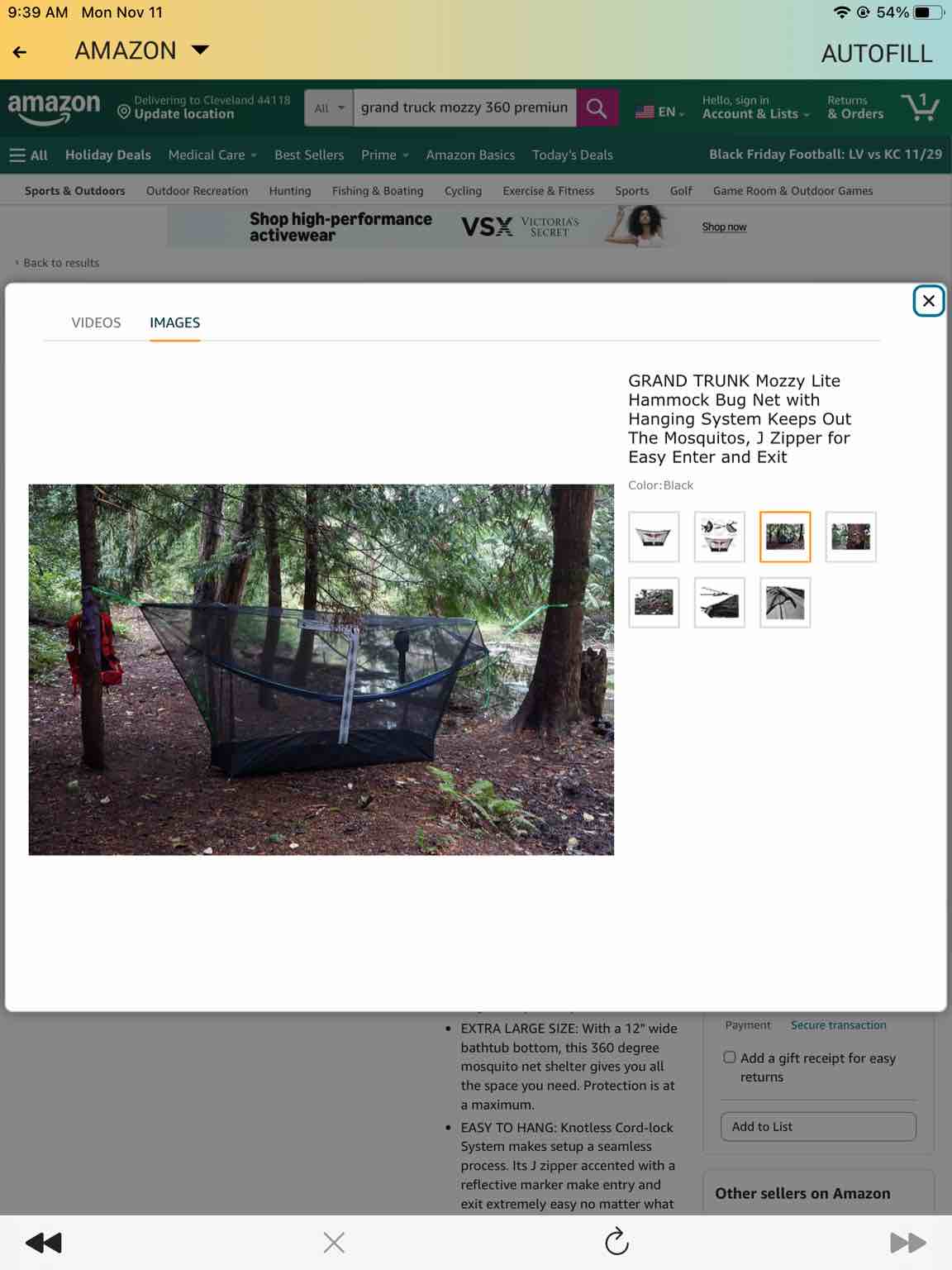 GRAND TRUNK Mozzy Lite Hammock Bug Net with Hanging System Keeps Out ...