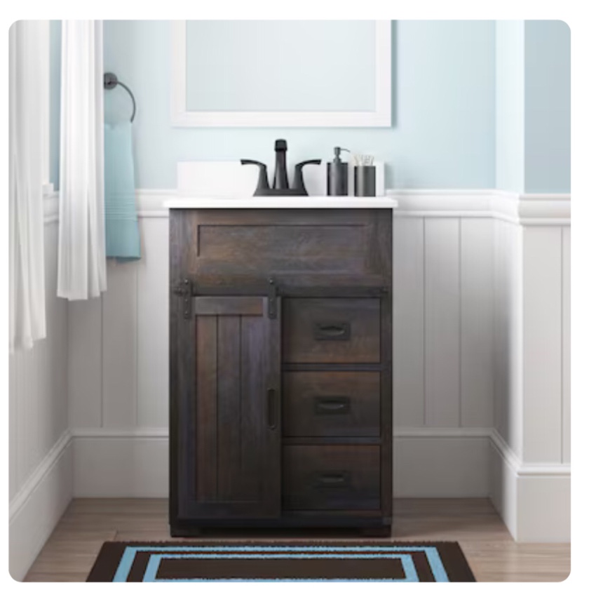 Style Selections Morriston 30-in Distressed Java Undermount Single Sink ...