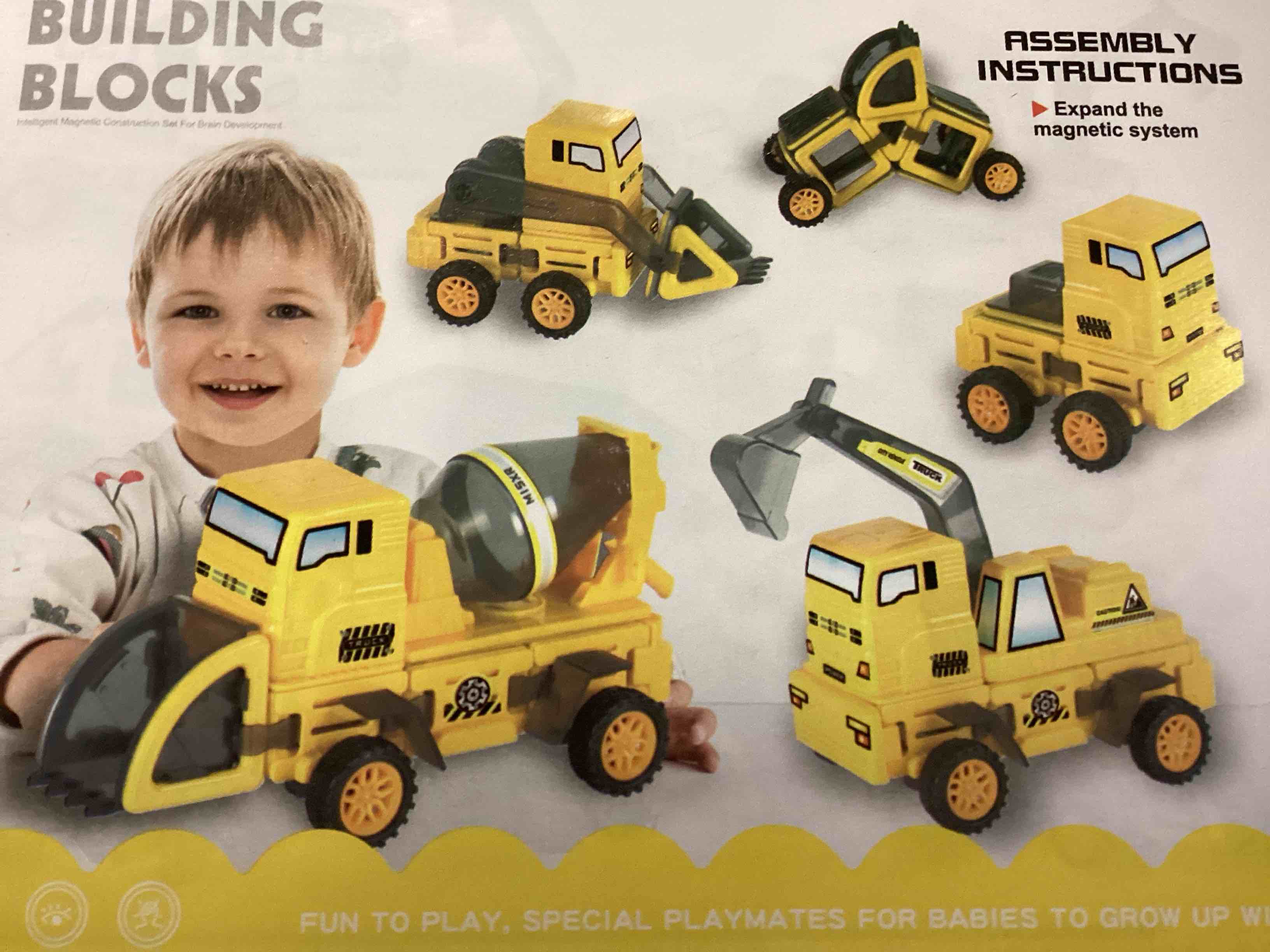 Camyse Construction Vehicles Truck Assemble Toys Set, Take Apart Toys ...