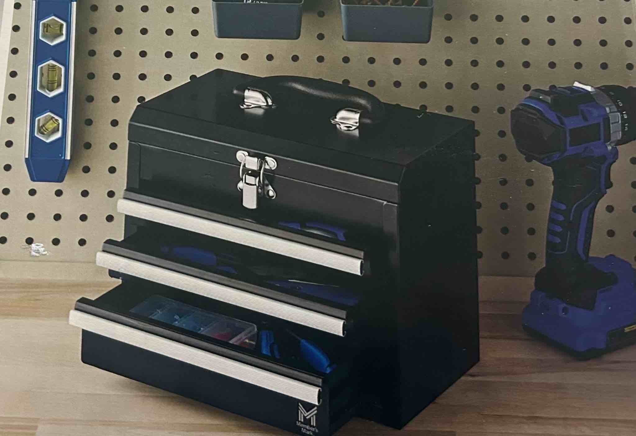 Members Mark 3-drawer Steel Tool Box (black)