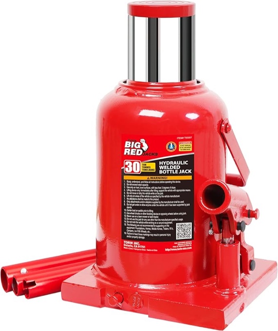BIG RED T93007 Torin Hydraulic Stubby Low Profile Welded Bottle Jack ...