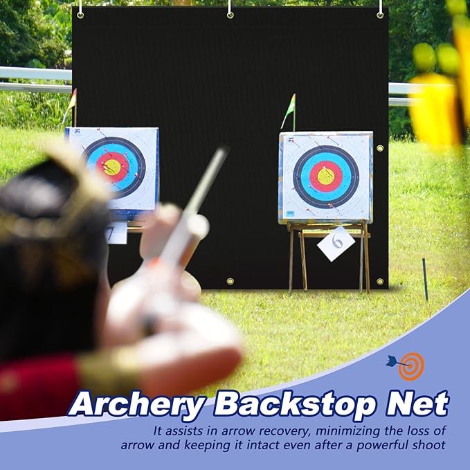 Red de tiro con arco resistente con cuerda y ganchos, red de tiro con ...